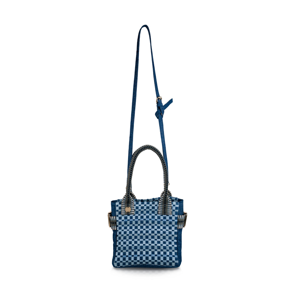 Kaba Mini Tote Bag In Denim Stelar